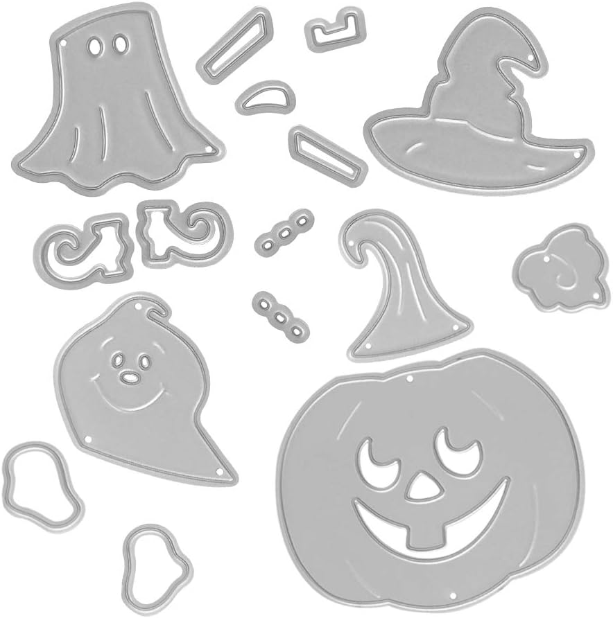 Amazon.com: Halloween Pumpkin Cutting Dies for Card Making, Halloween ...