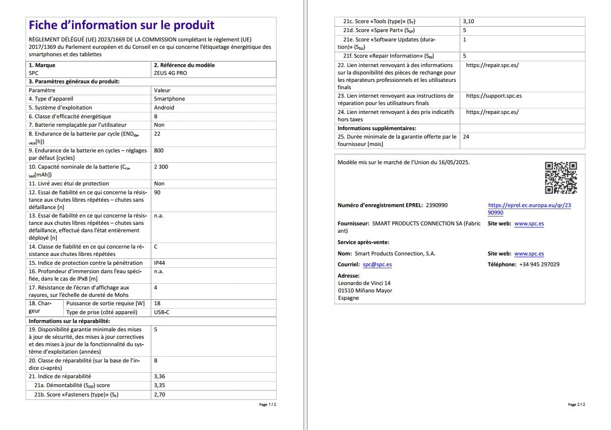 Doro 8100 4G Smartphone Senior - Téléphone Portable - Résistant à l'eau ...