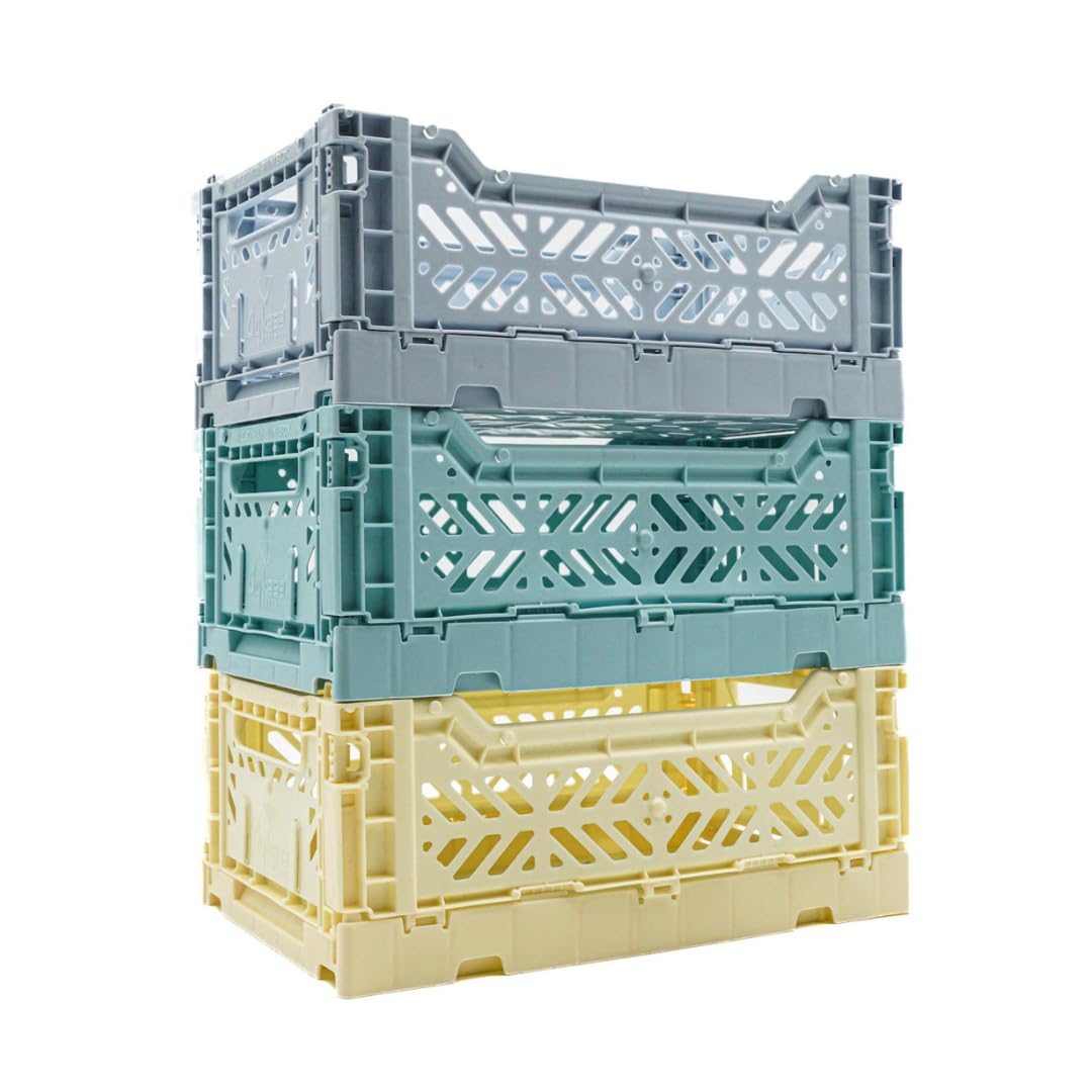 Amazon.com: AYKASA Collapsible Storage Bins, Plastic Crate for Storage ...