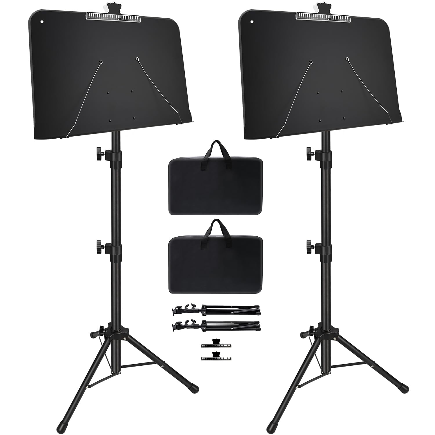 Snapklik.com : Mdvora Sheet Music Stand, 2 Pack Adjustable Music Stand ...