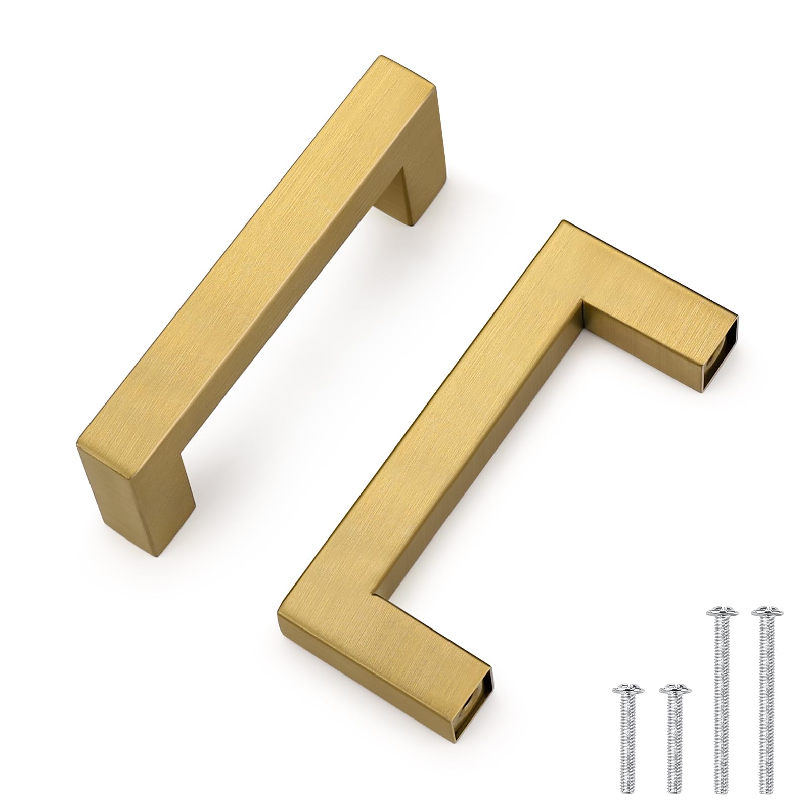 Probrico 30 Pack Hole Centers 3 inch (76mm) Gold Square Corner Bar Door ...