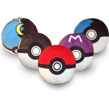 Amazon.com: 5 Pcs Mini Poke-ball Collection Complete Poke Battle Plush ...
