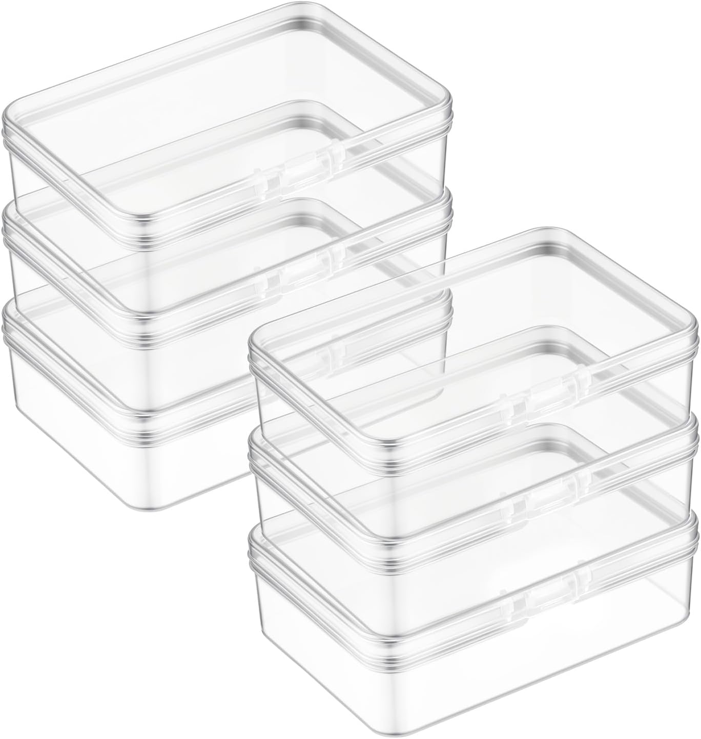 Amazon.com: 6 Pcs Mini Plastic Storage Containers Box, 3.3×2.4×1 Inches ...