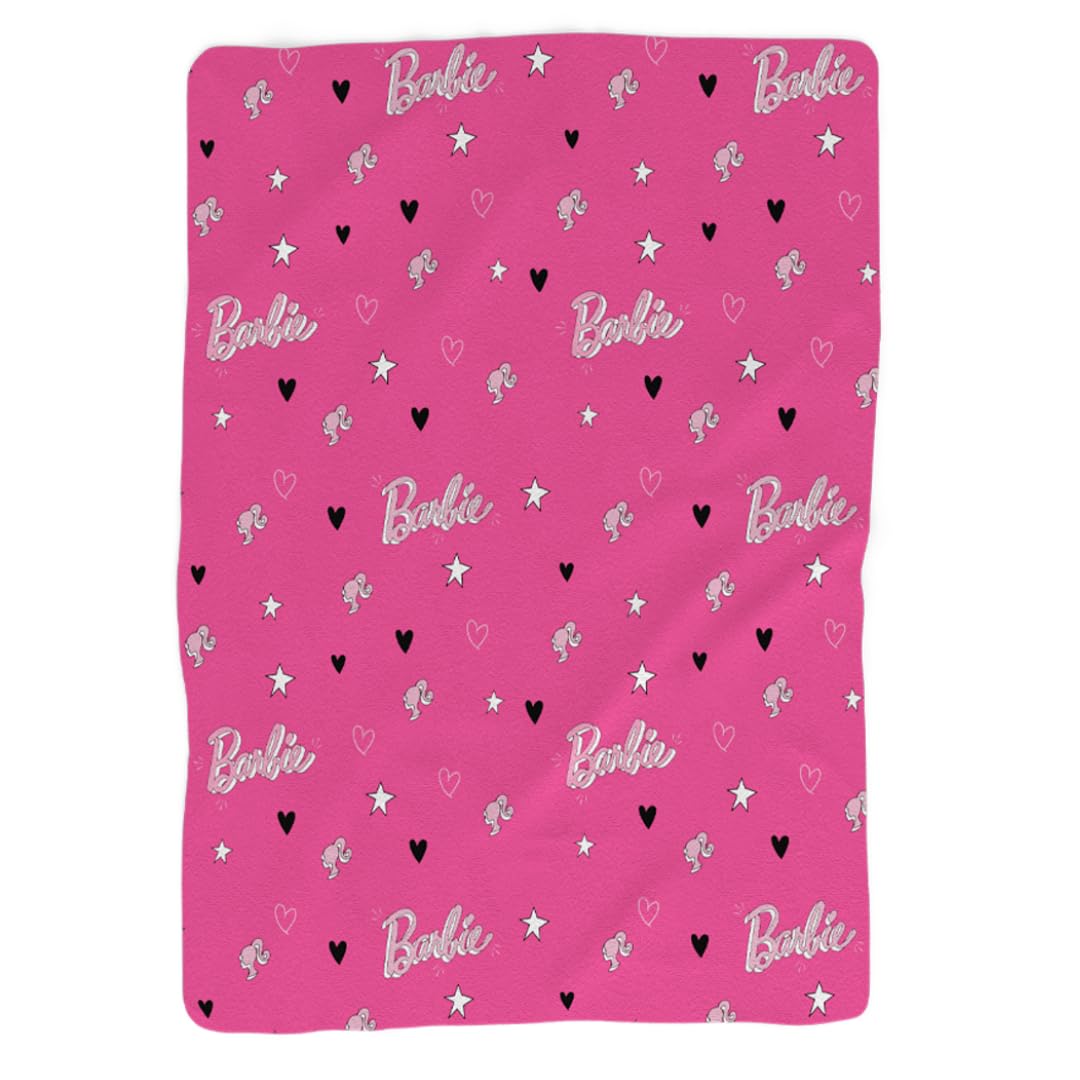 Franco Collectibles Barbie Super Soft Micro Raschel Throw, Barbiecore ...