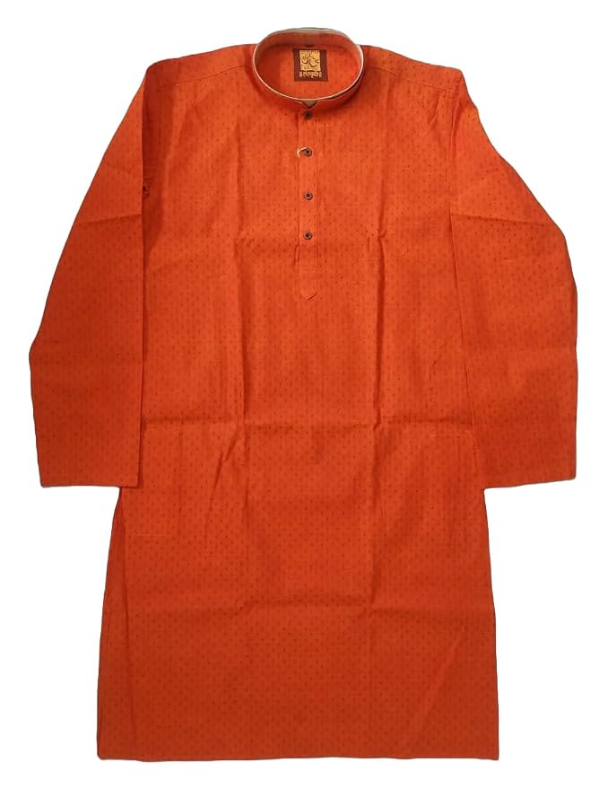 Buy Bhagwa Kurta for Men/Saffron Cotton Kurta for Religious Occasions ...