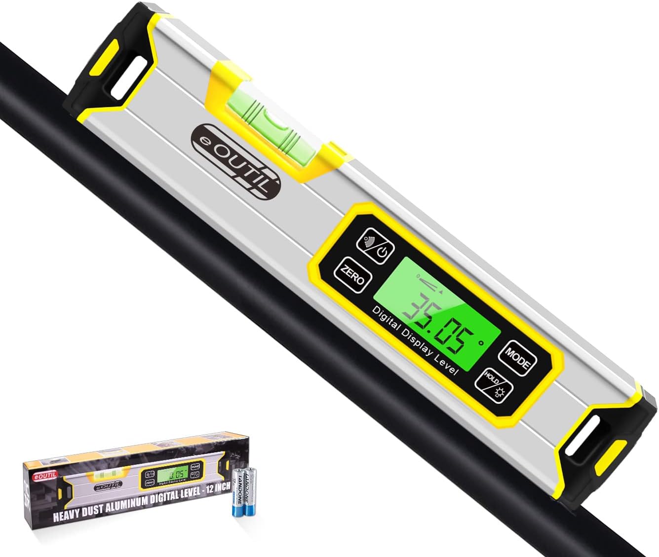 Digital-Niveau und Winkelmesser, 12 Zoll IP54 geschützter ...