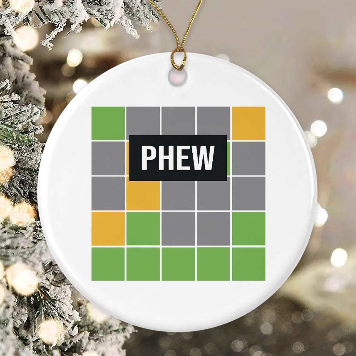 Amazon.com: MoltDesigns Phew Wordle Ornament Inspired by Wordle - Funny ...