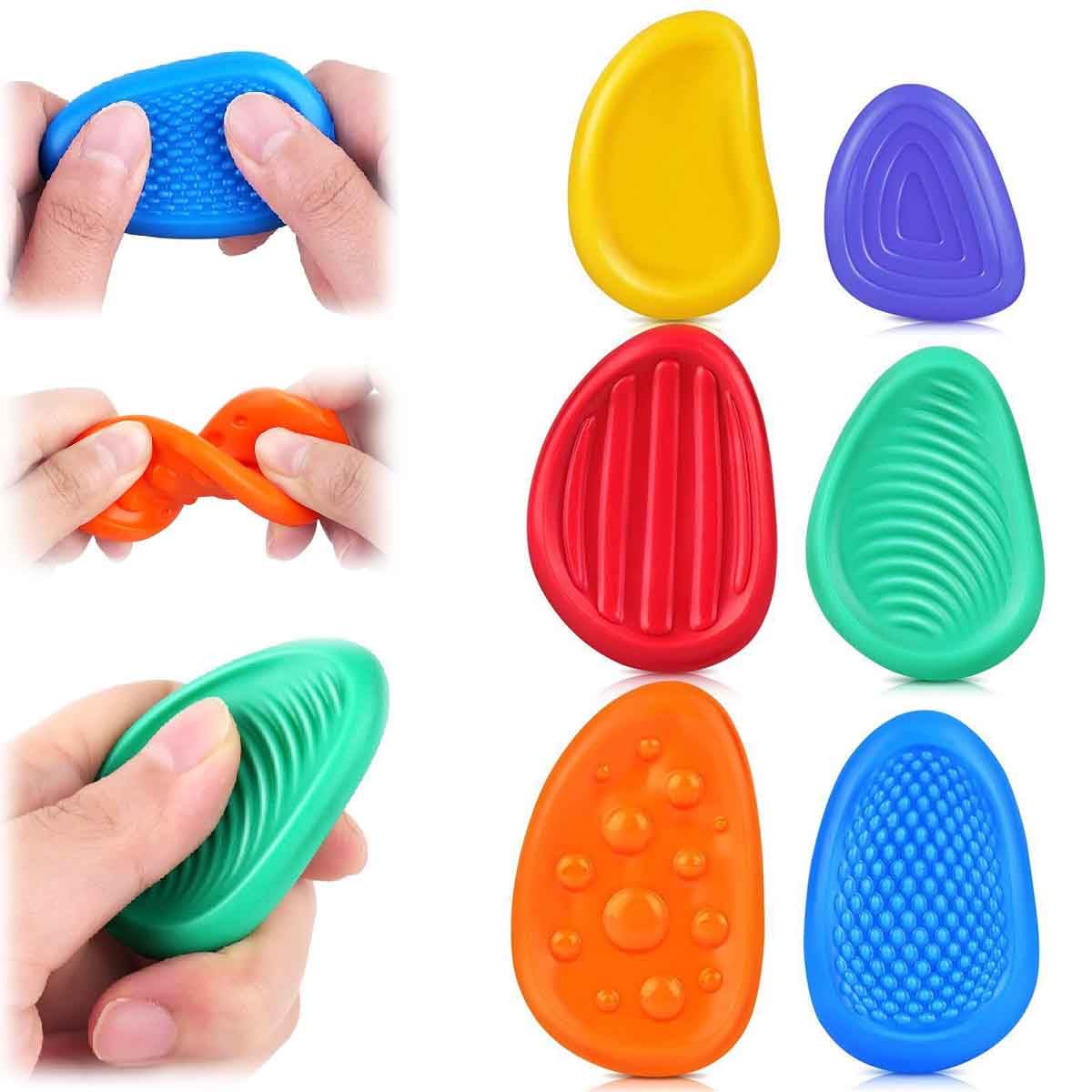 Amazon.co.jp: 6 Pack Fidget Toys Sensory Stone For Kids & Adults ...