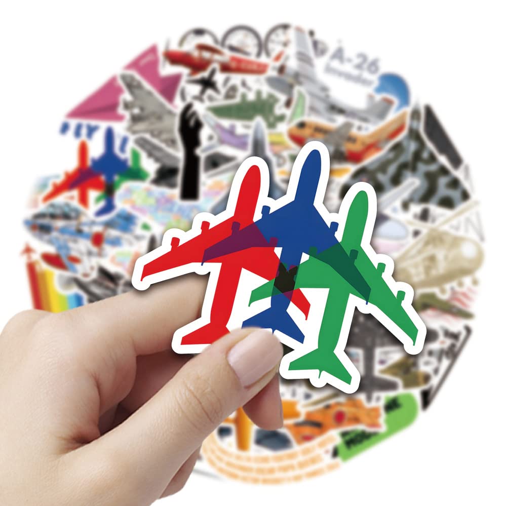 Snapklik.com : Plane Stickers 50 Pcs Waterproof Funny Airplane Decals ...