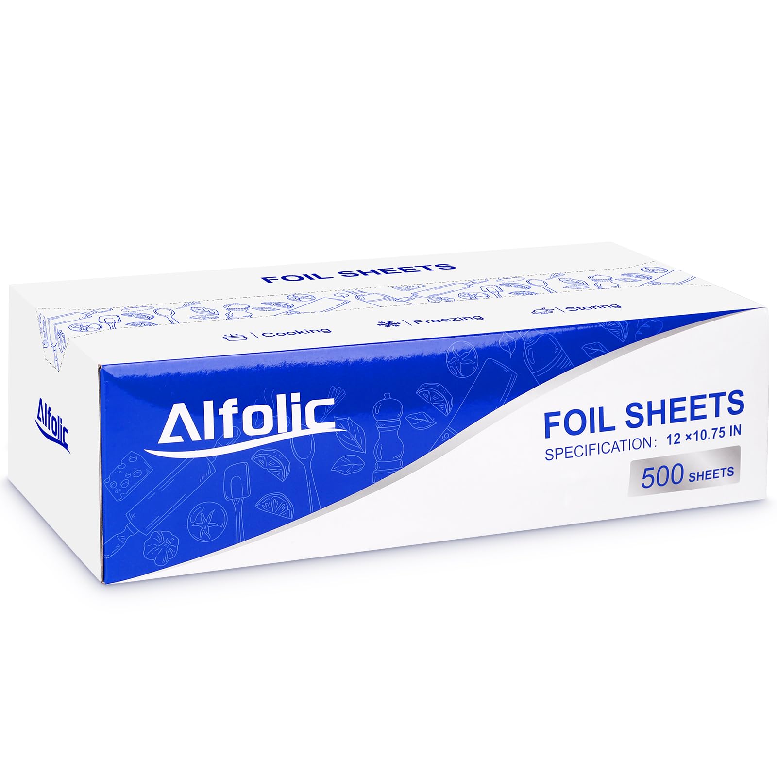 Amazon.com: Alfolic Aluminum Foil Sheets - 12" x 10.75" Pre Cut Tin ...