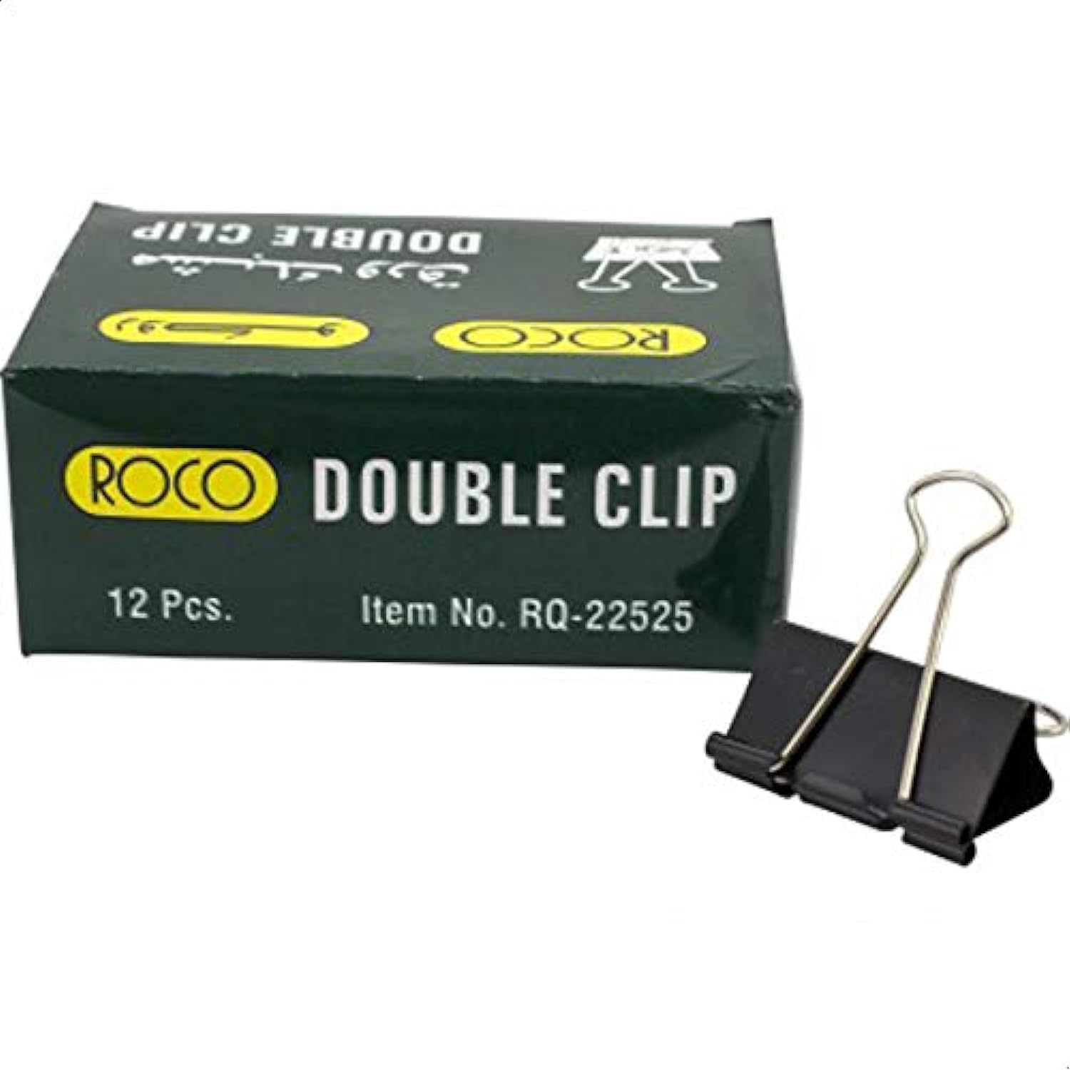 Roco Binder Clips, 2.00 in (5.08 cm), Paint Coated, Black, 12 Clips ...