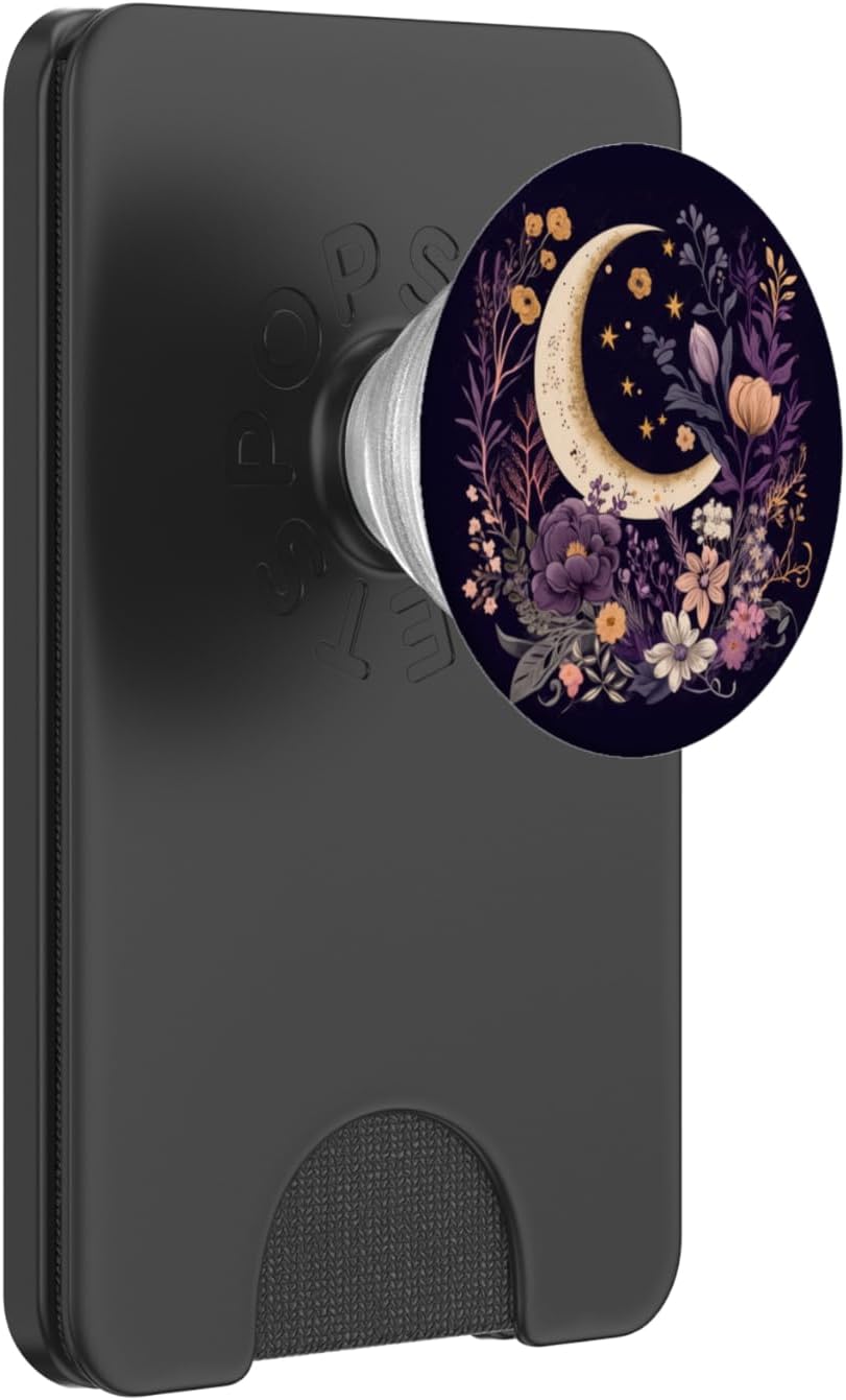 Amazon.com: Boho Moon Phases Floral Aesthetic Chic PopSockets PopWallet for MagSafe : Cell ...