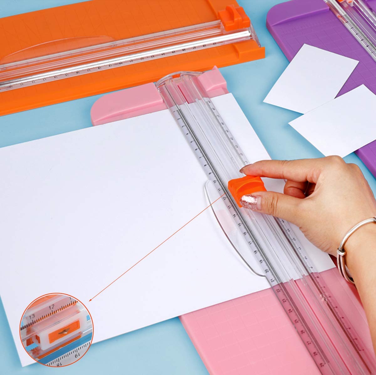 Portable Paper Cutter Guillotine Paper Trimmer Scrapbooking with ...