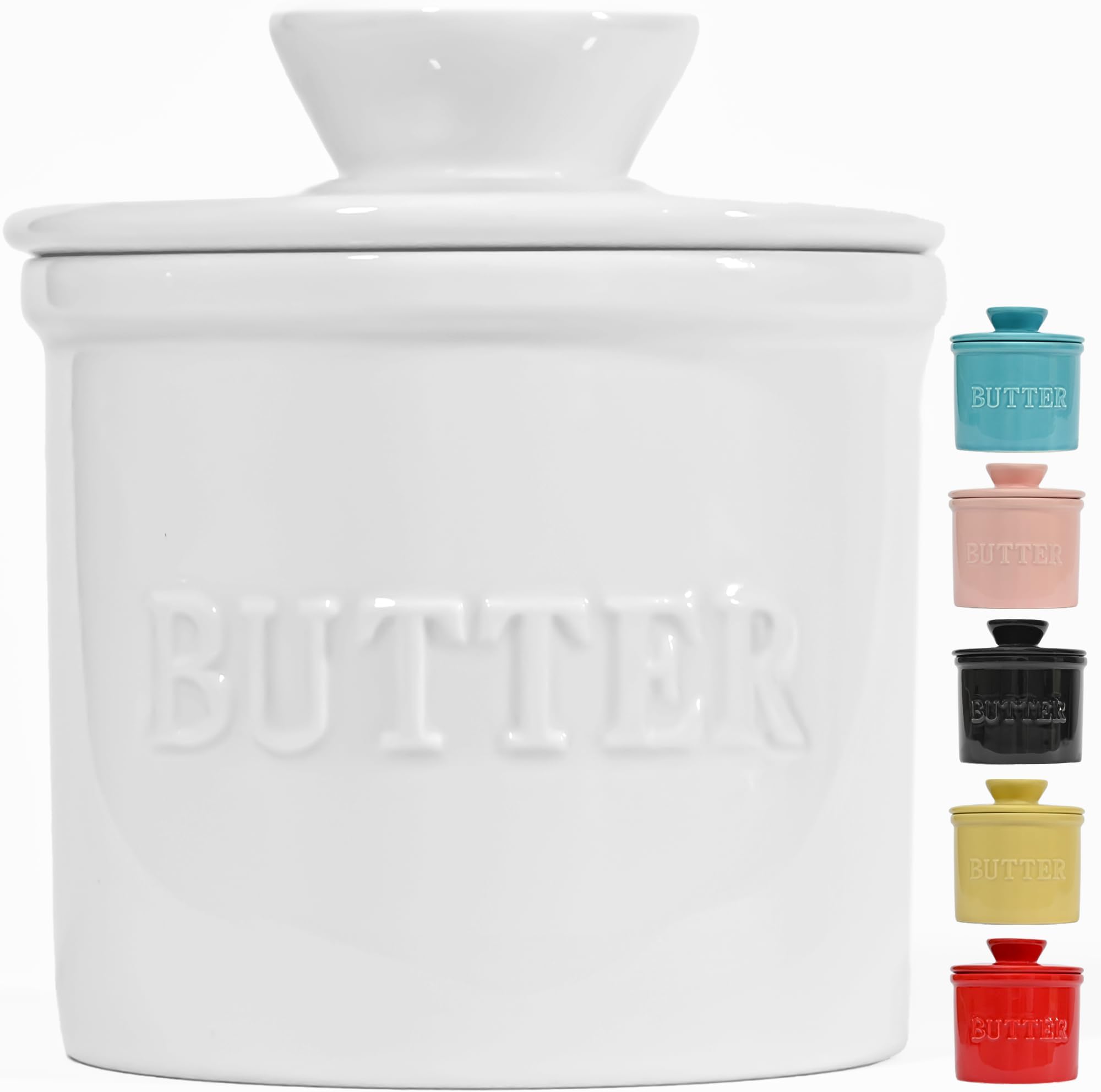 Amazon.com | Butter Crock - Ceramic Butter Holder Holds 1/2 Cup of ...