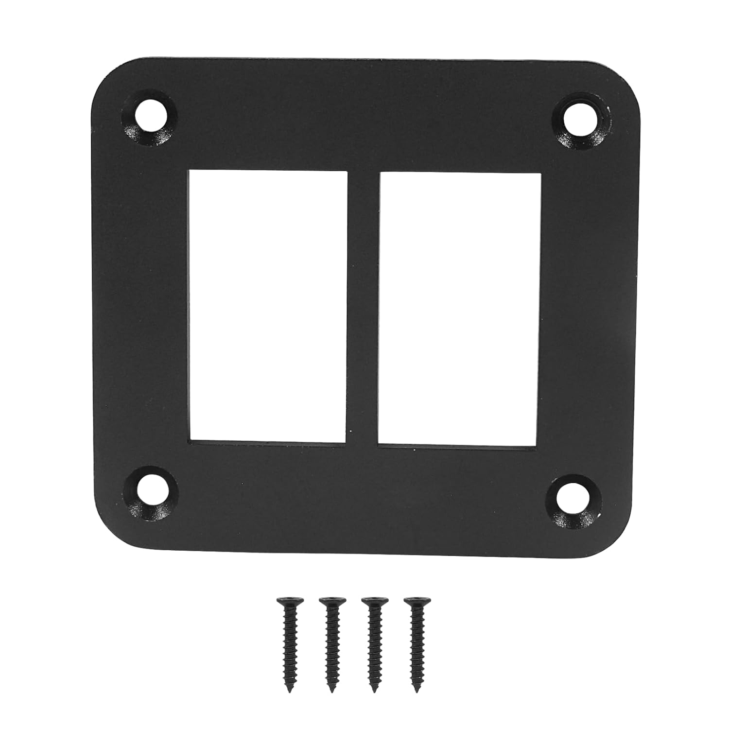 Coufce 2 Gang Black Switch Shell Bracket， Anodized Aluminium Rocker ...