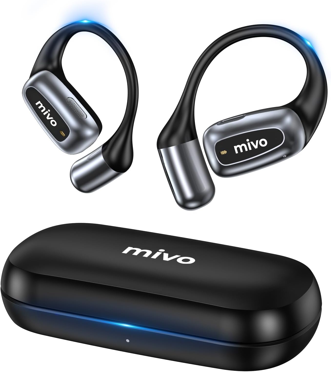 Amazon.com: mivo Open Ear Headphones-Wireless Open Ear Earbuds, Lightweight & Soft Fit-Long ...