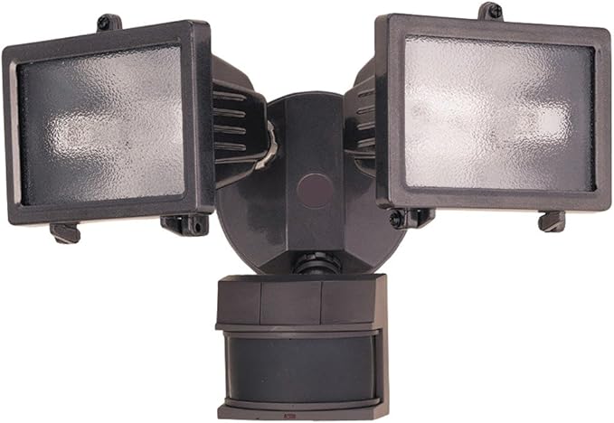 Heath Zenith SL-5512-BZ 300-Watt Quartz Halogen Motion-Sensing Twin ...