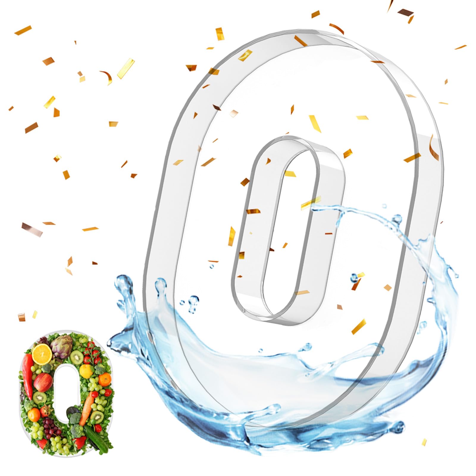 Amazon.com: 10.7" Acrylic Number Charcuterie Box,Fillable Numbers for ...