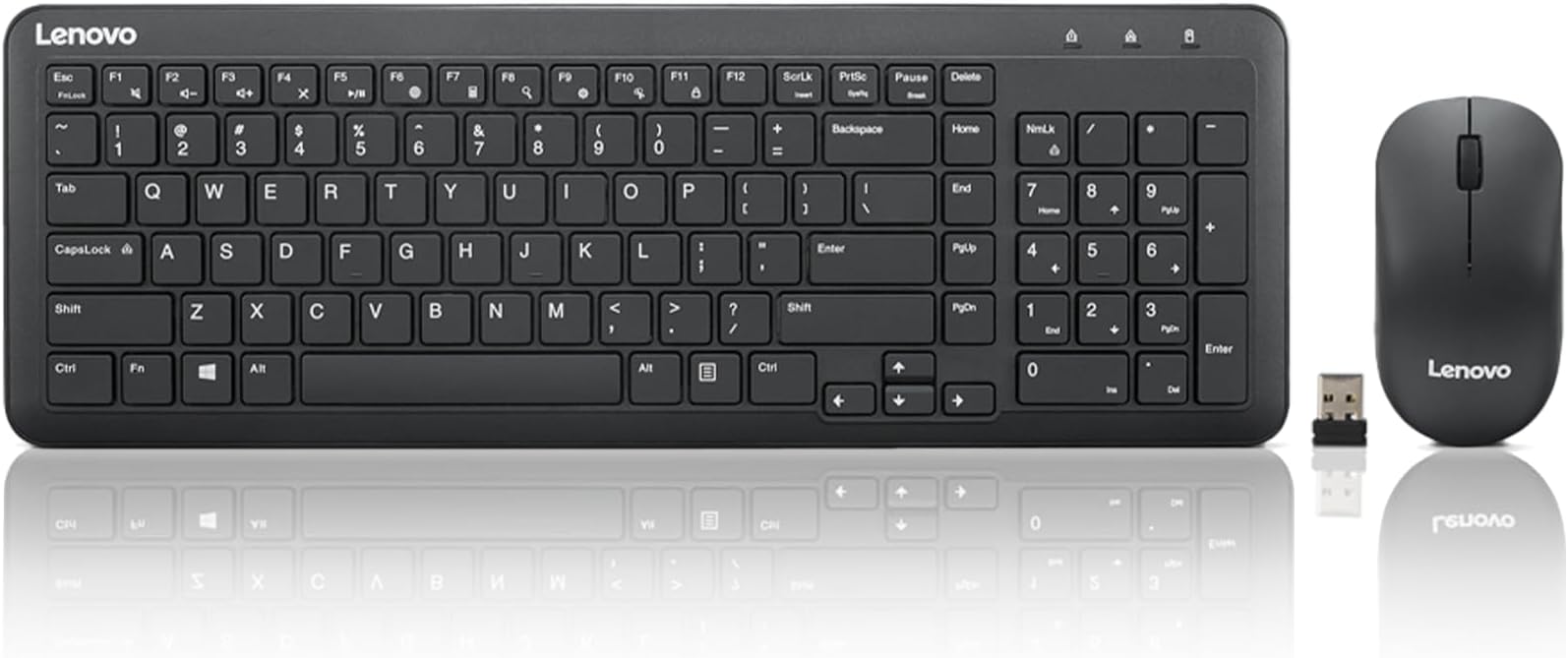 Amazon.com: Lenovo 300 Wireless Combo Keyboard and Mouse, 2.4 GHz Nano ...