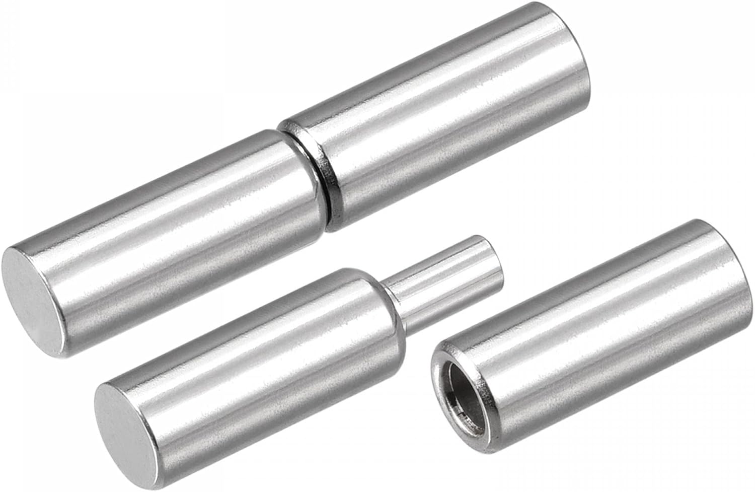 uxcell Weld on Barrel Hinges, 40mm x 8mm Male to Female 201 Stainless ...