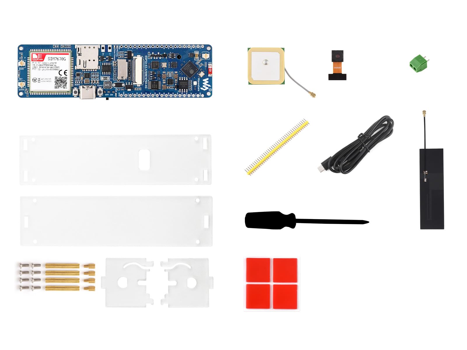 Amazon.com: Waveshare ESP32-S3 SIM7670G 4G Development Board, LTE Cat-1 / WiFi/Bluetooth/GNSS ...