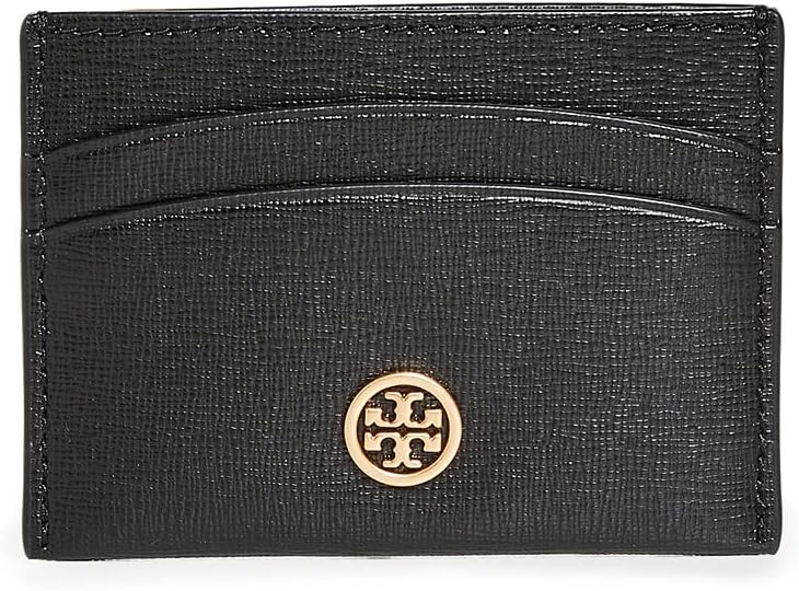 Amazon.com: Tory Burch Women's Robinson Card Case, Black, One Size ...