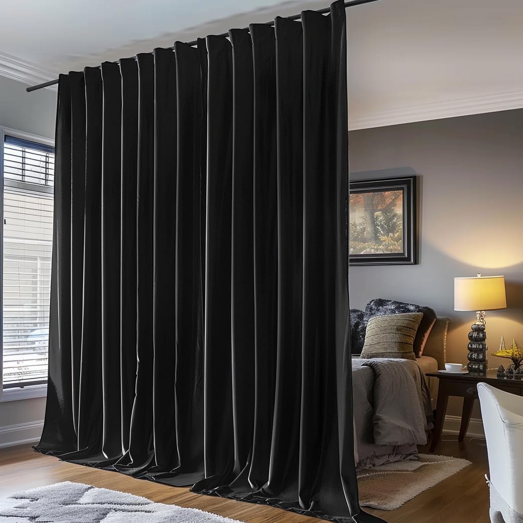 Amazon.com: PANOVOUS Sliding Door Curtains for Privacy, Room Divider ...
