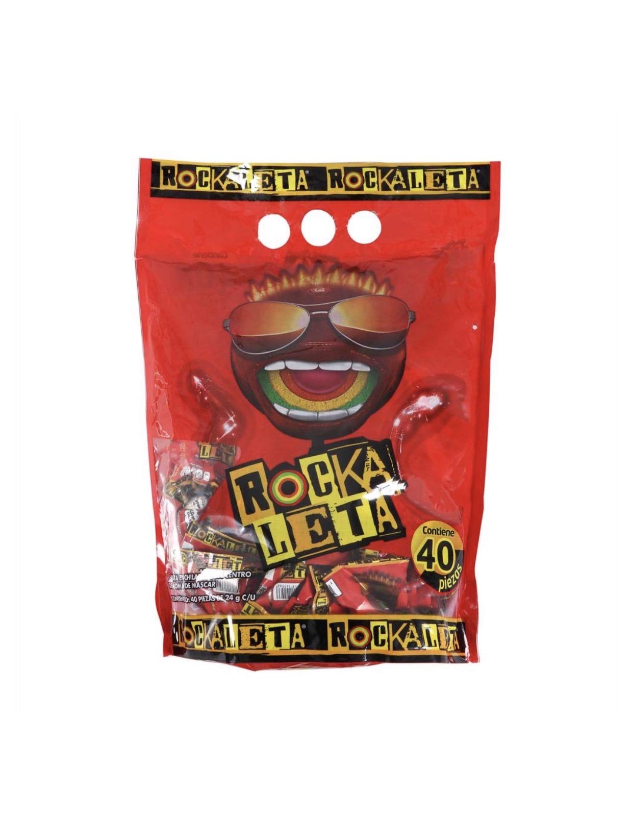 DULCE PALETA ROCKALETA SONRICS BOLSA GRANDE CON 40 PIEZAS SNACK FIESTA ...