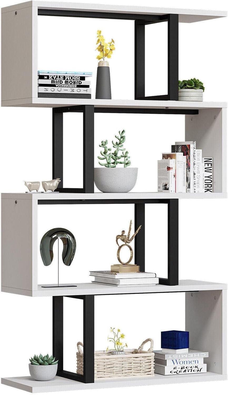 Amazon.com: SverdloFG 5-Tier Storage Display Shape Design Unit Shelving ...