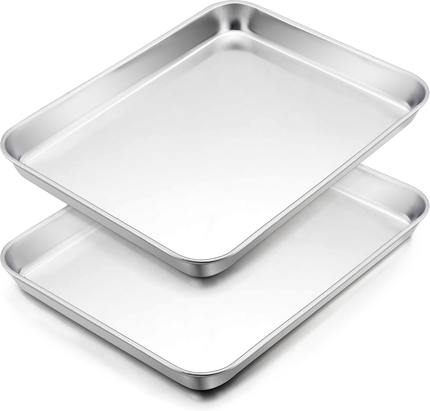 Herogo Baking Tray Set of 2, Stainless Steel Baking Sheet Pans ...