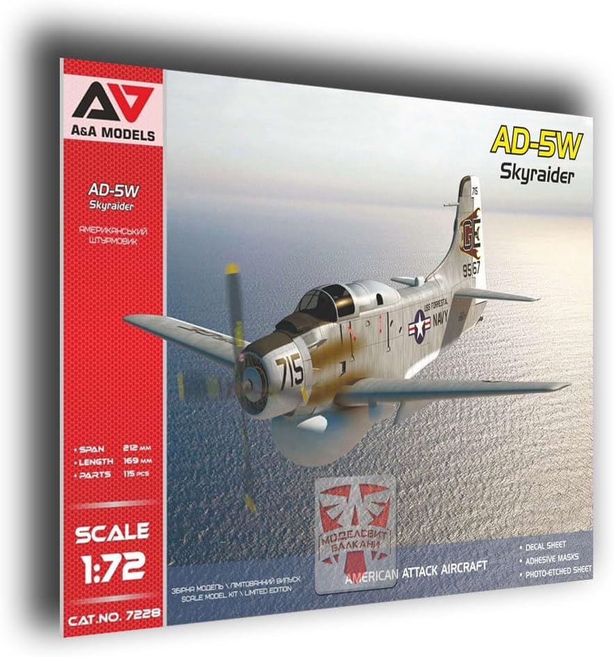 Amazon.com: AA Models 7228-1/72 - AD-5W SkyRaider Attack Aircraft ...