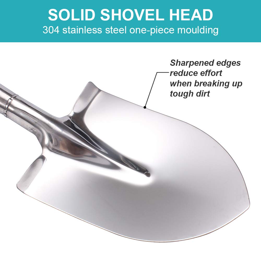 Snapklik.com : LUBAN 31.5 Inch Short Garden Shovel For Digging In The Yard
