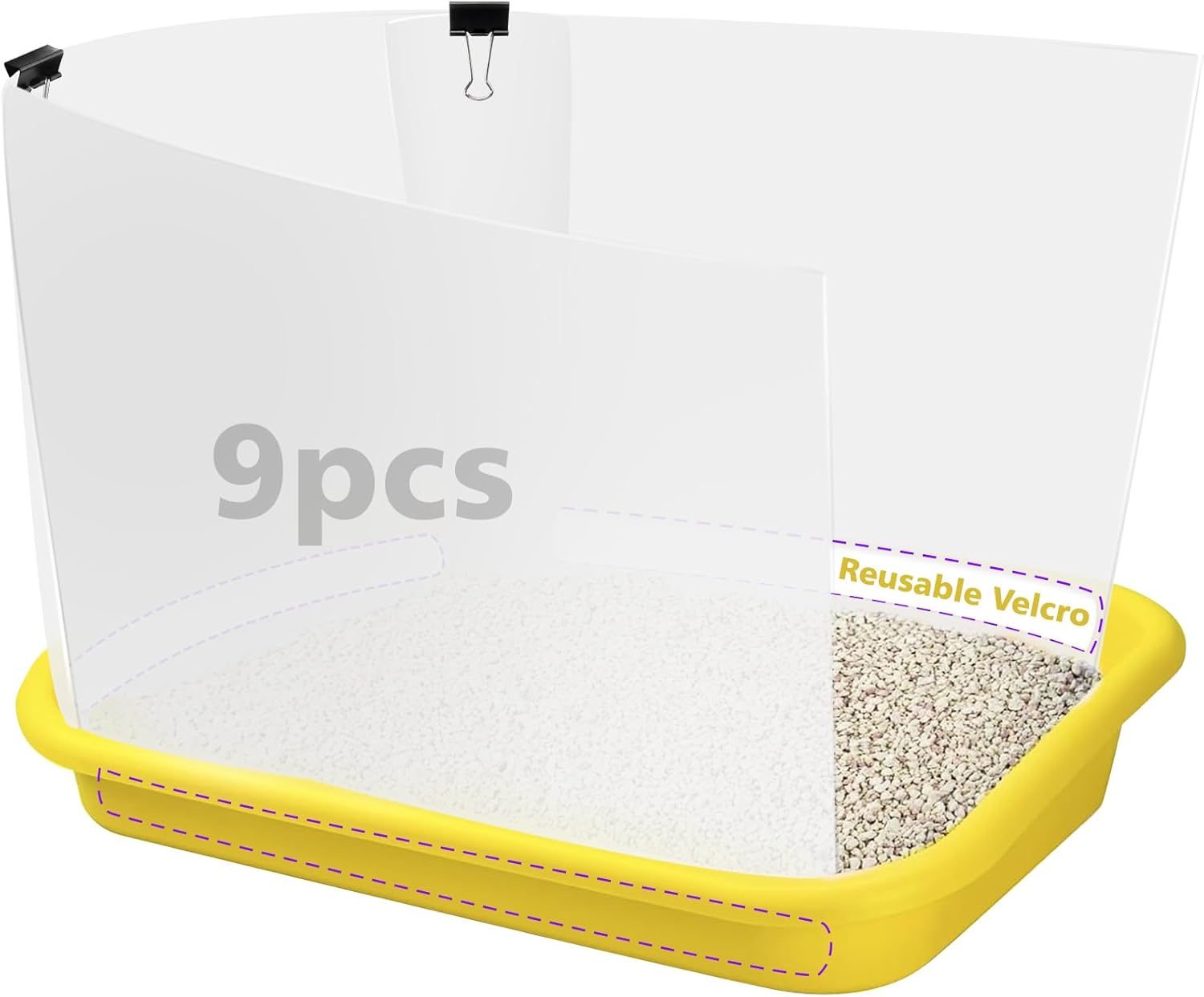 Amazon.com: HolyMaji 9 Pcs Cat Litter Box Pee Shields, Cat Litter Box ...