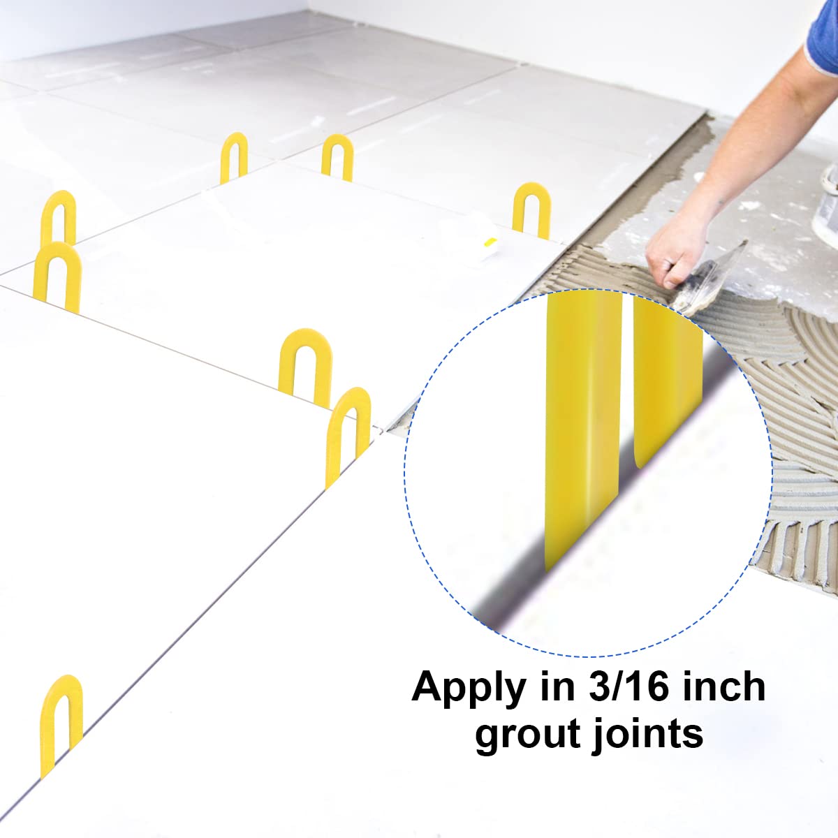 Snapklik.com : Tile Leveling System Tile Spacers 3/16 Inch, 300 Pieces ...