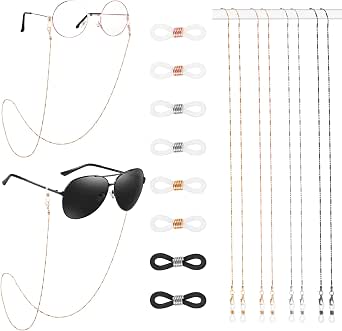 Andibro 4Pcs Metal Eyeglasses Chain, Glasses Strap Holder Eye Glasses ...