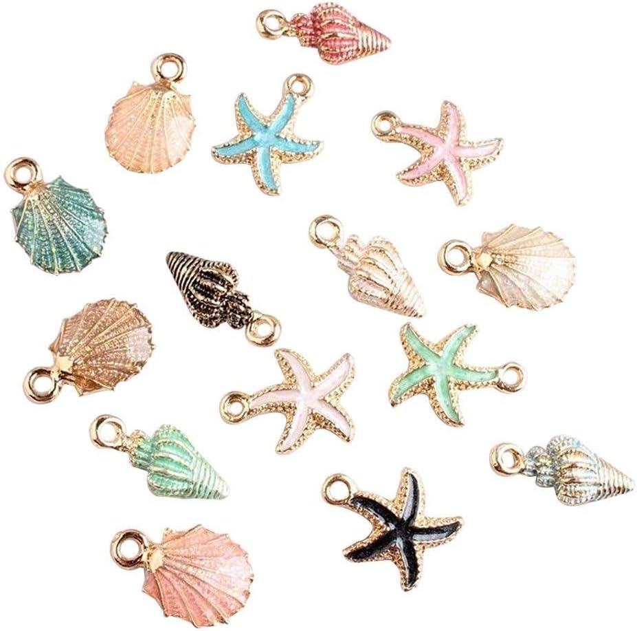 Amazon.com: 15 Pcs/Set Metal Jewelry Making Charm Mix Style Shell Conch ...