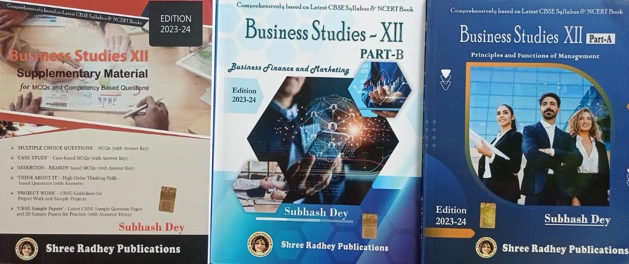 Amazon.in: Buy Business Studies Class 12 Part A&B By Subhash Dey ...