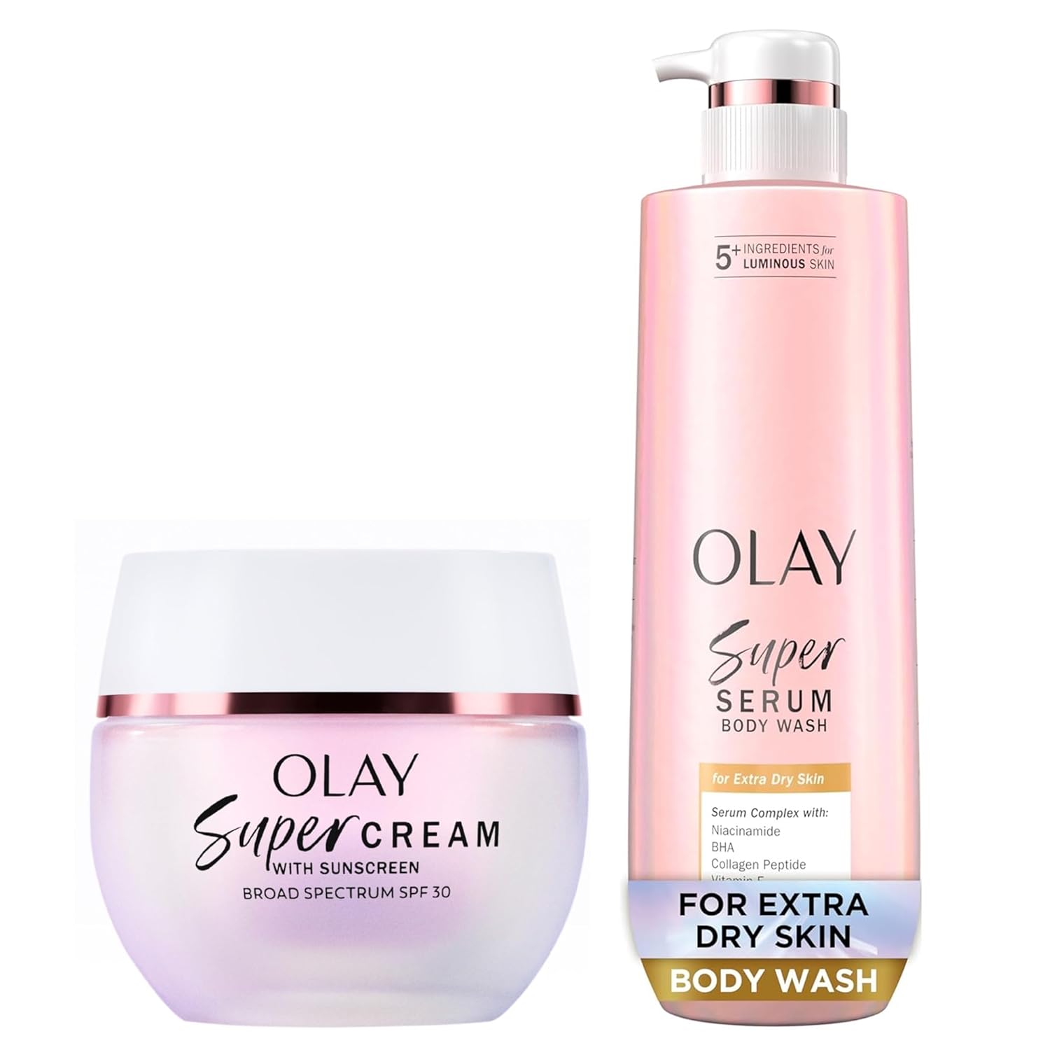 Amazon.com: Olay Super Cream with Sunscreen SPF 30 (1.7 oz) + Body Wash ...