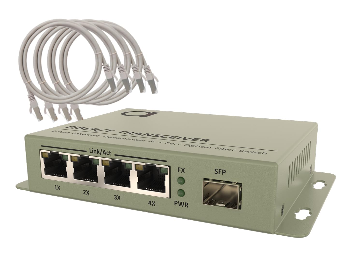 Amazon.com: 4 Port Gigabit Ethernet to Open Gigabit SFP Slot Fiber ...