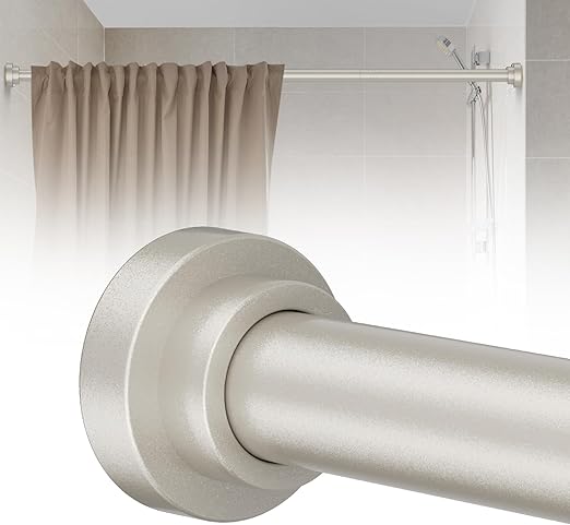 Amazon.com: Shower Curtain Rod 31-80 in Adjustable Curtain Rod No ...