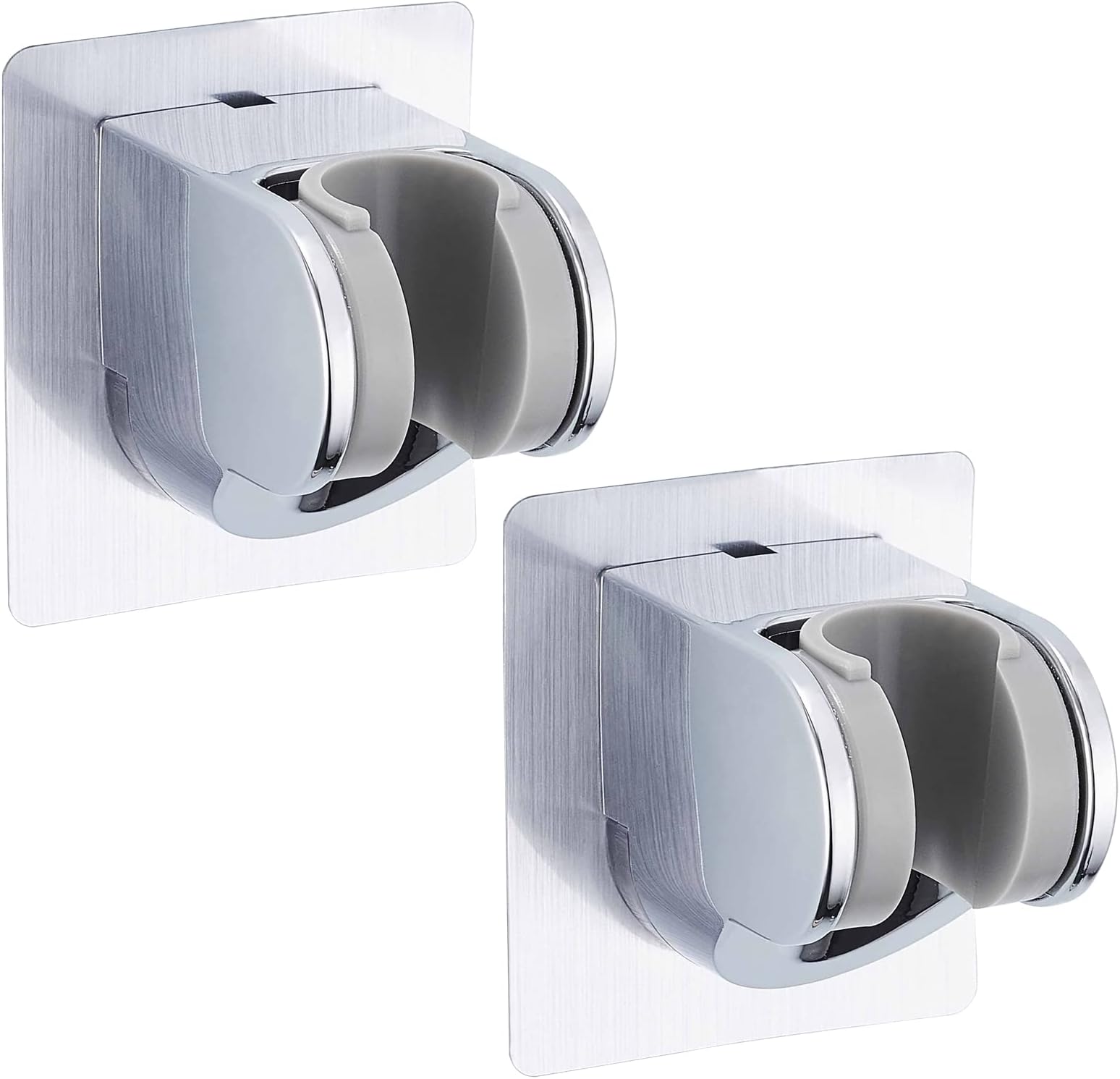 Lokyanwin Shower Head Holder, Silver, Stainless Steel Wall Mount ...