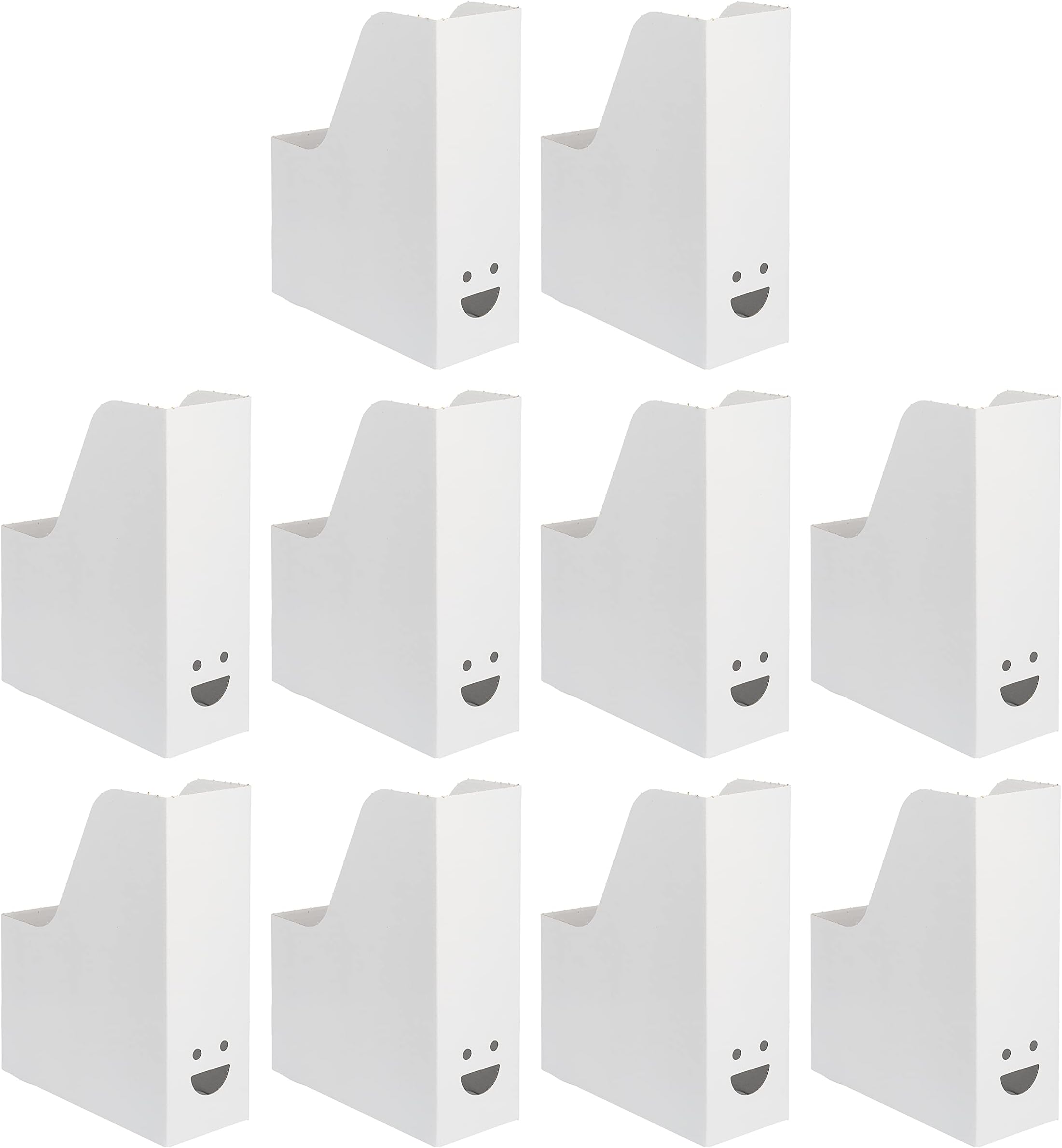 yuejuhe 10Pcs Magazine File Holder, Rack Cardboard Desk Organiser with ...