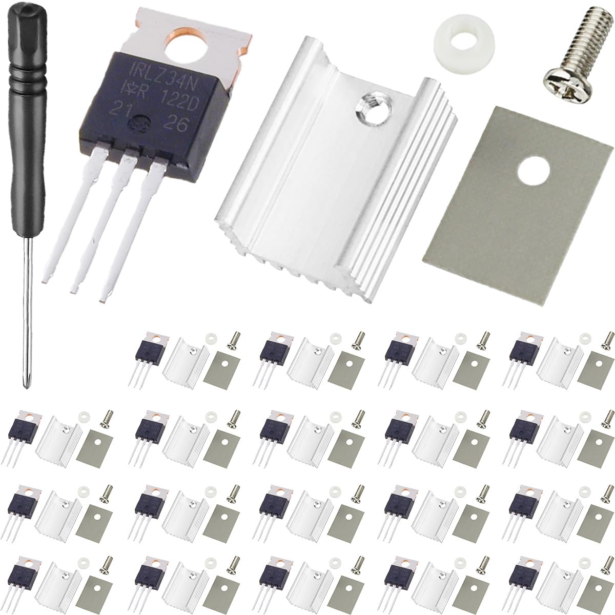 Buy DAOKAI IRLZ34N Mosfet Transistor N-Channel 30A 55V IRLZ34NPBF in ...