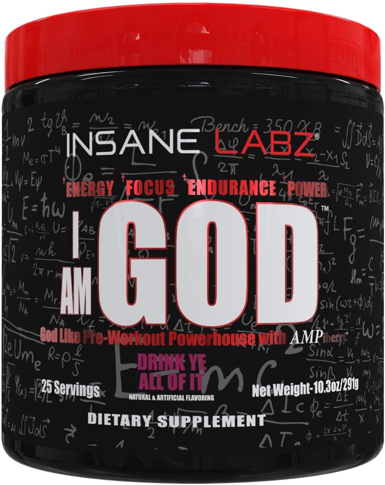 Amazon.com: Insane Labz I am God Pre Workout, High Stim Pre Workout ...