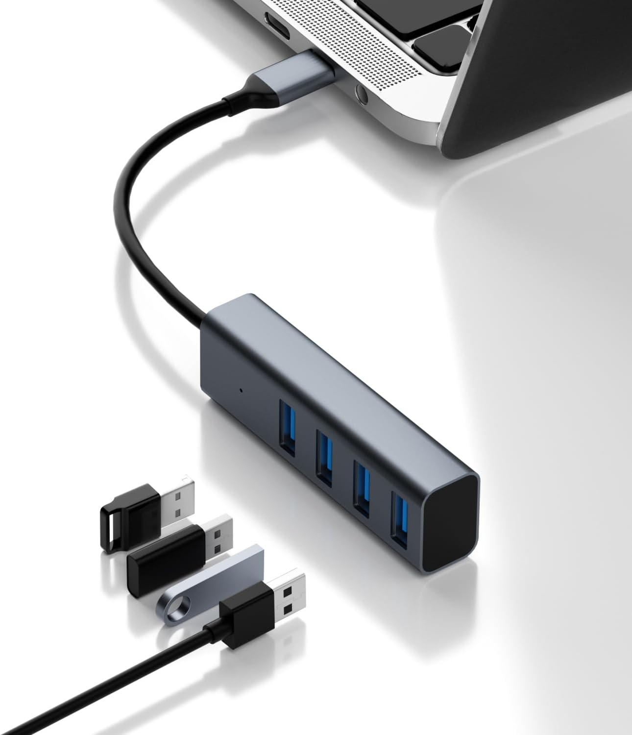 Amazon.com: USB C Hub, 4-in-1 Type C Multiport Adapter, Ultra Slim ...