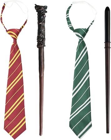 JSTHHTT 4pcs Wizard Costume Accessories Set, Wizard Wand with Tie, Wand ...
