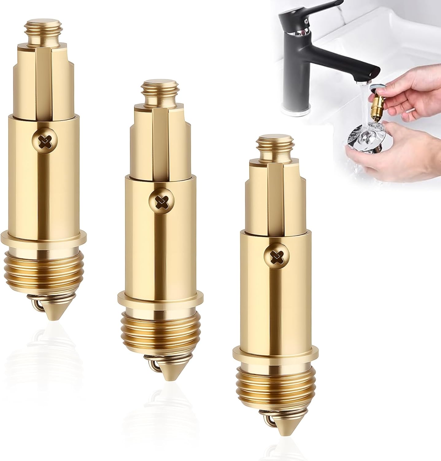 3Pcs Pop up Sink Plug Replacement, Replacement Sink Basin Bath Plug Pop ...