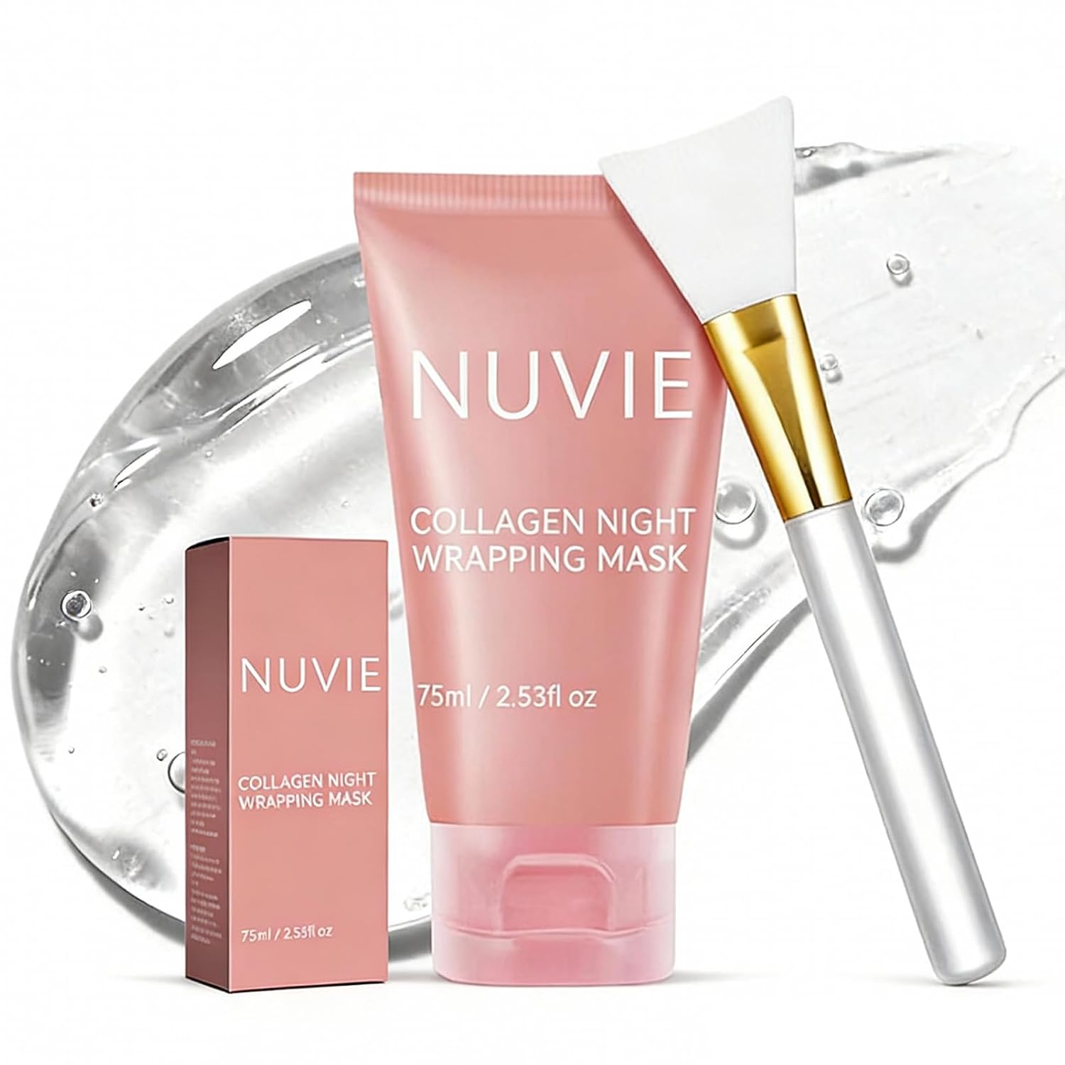 Amazon.com : Nuvie Collagen Overnight Peel Off Face Mask with ...