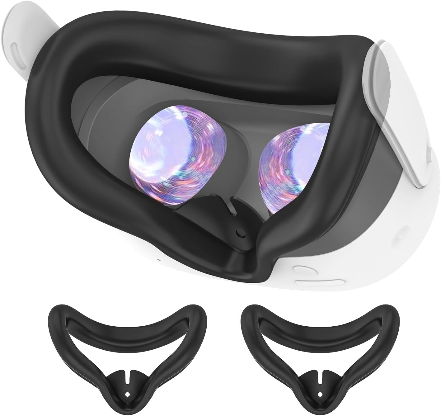 Amazon.com: 2 PCS Silicone Face Pad Cover Compatible with Meta Quest 3S ...