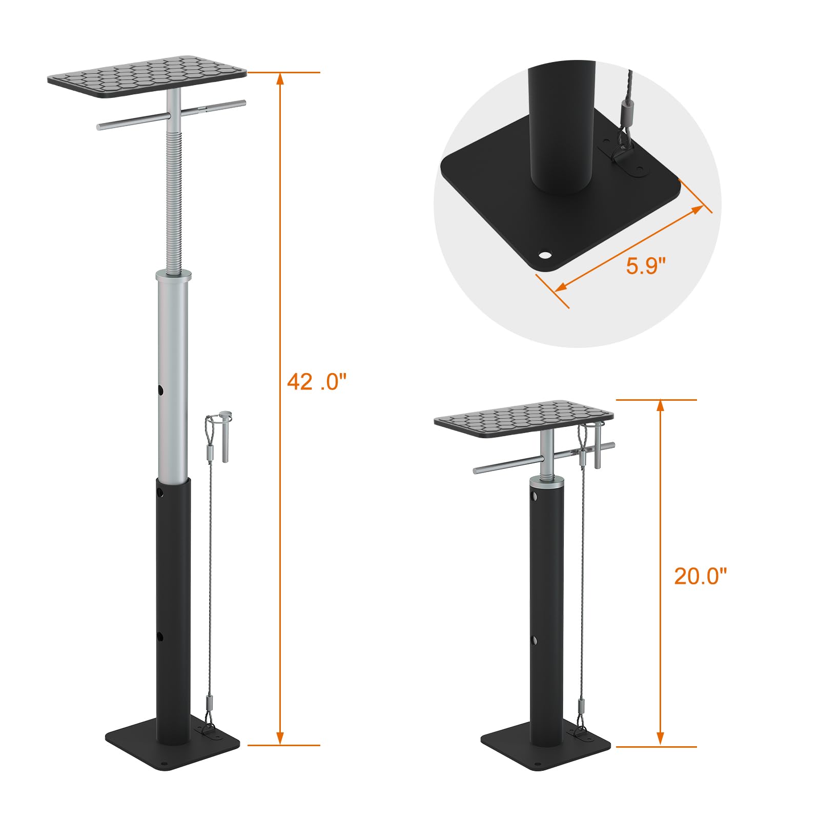 Snapklik.com : RV Camper Slide Out Support Jacks, 20"- 42" Heavy Duty ...